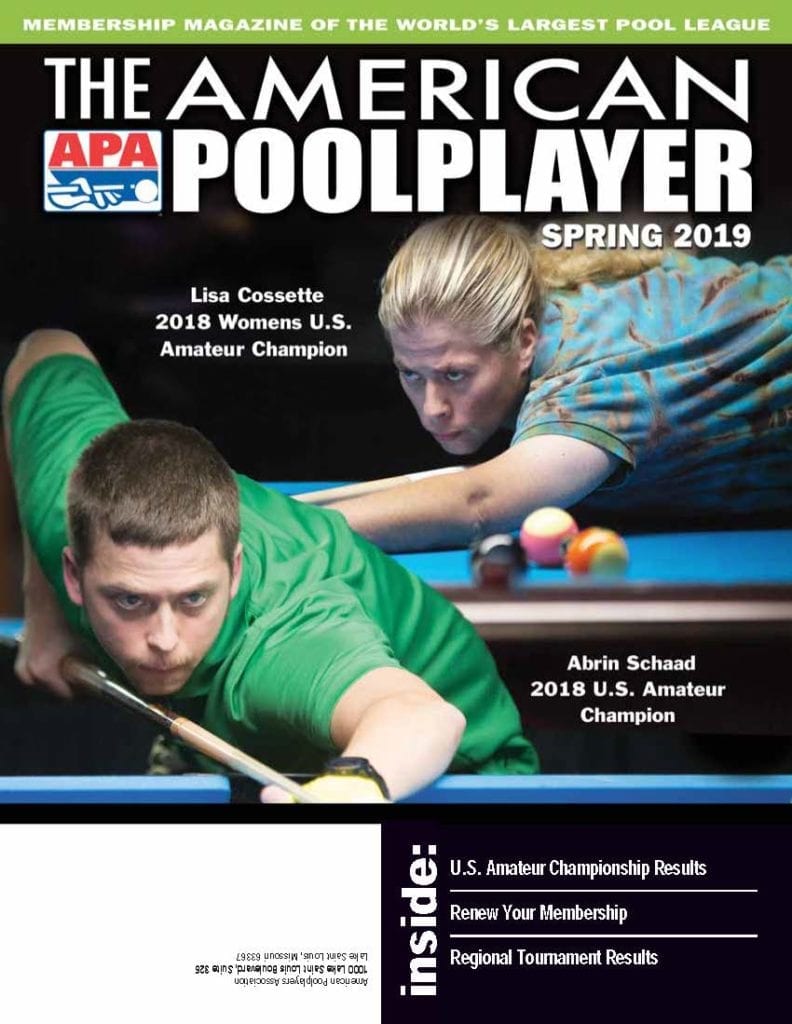 Spring 2019 Issue of The American Poolplayer Magazine - American ...