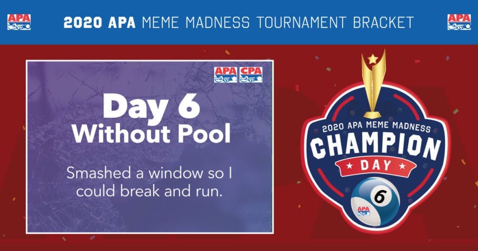 APA Meme Madness - American Poolplayers Association